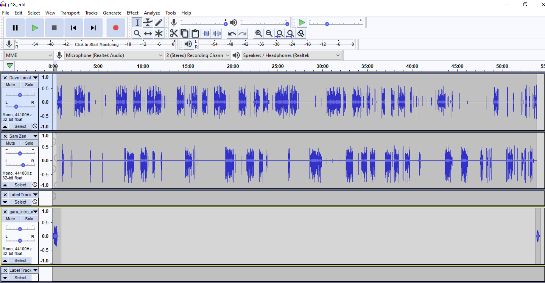 Multi Track editing Audacity – Podonaut